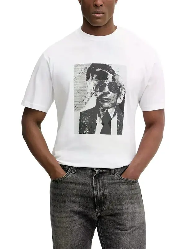 Karl Lagerfeld Portrait-print T-shirt - White