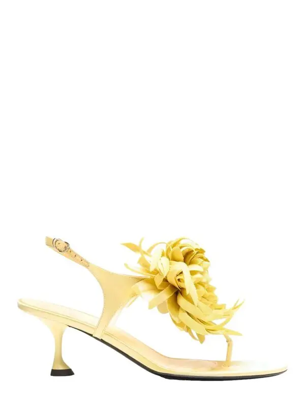 Proenza Schouler Floral-appliqué Sandals - Yellow