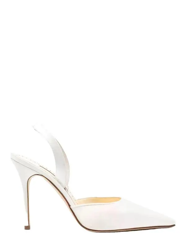 Manolo Blahnik Borelapla Slingback Pumps - White