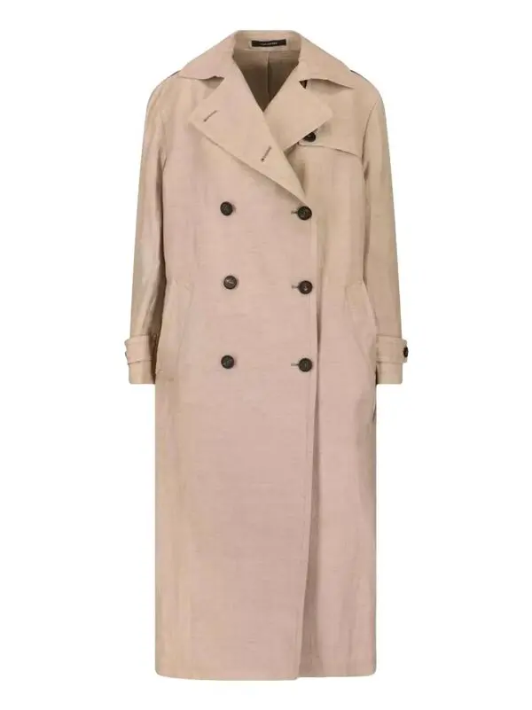 Tagliatore Bonny Double-breasted Belted Trench Coat - Neutrals