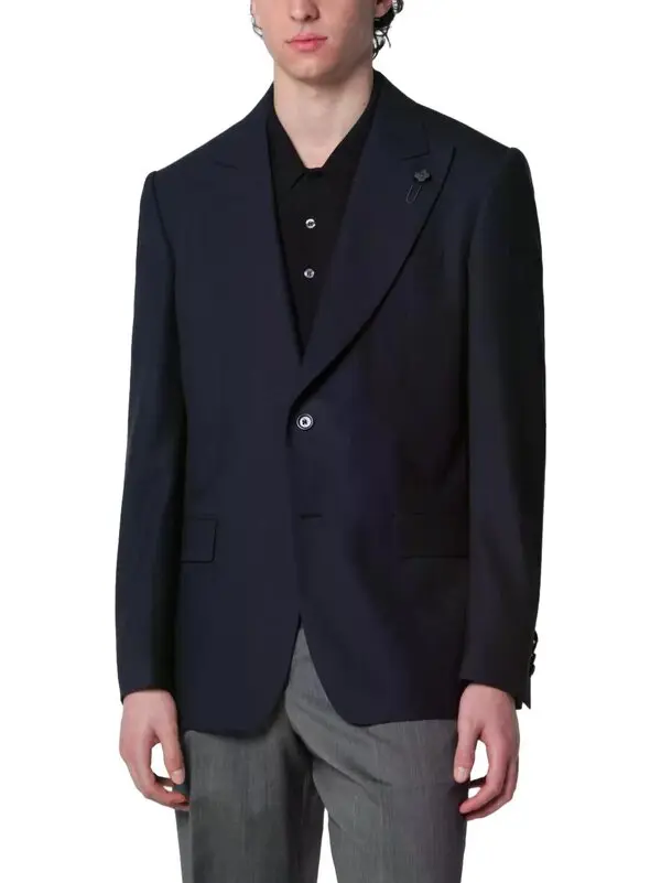 LARDINI Single-breasted Blazer - Blue