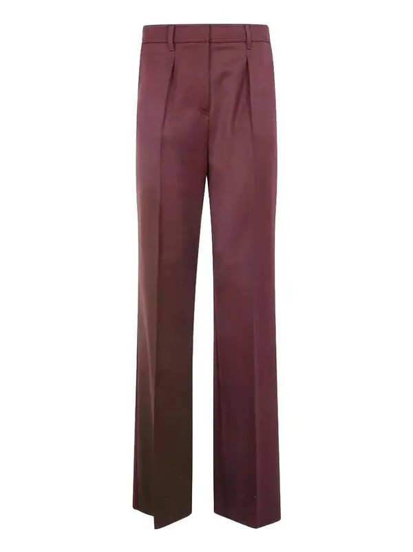 Max Mara Cannes Pleated Trousers - Red