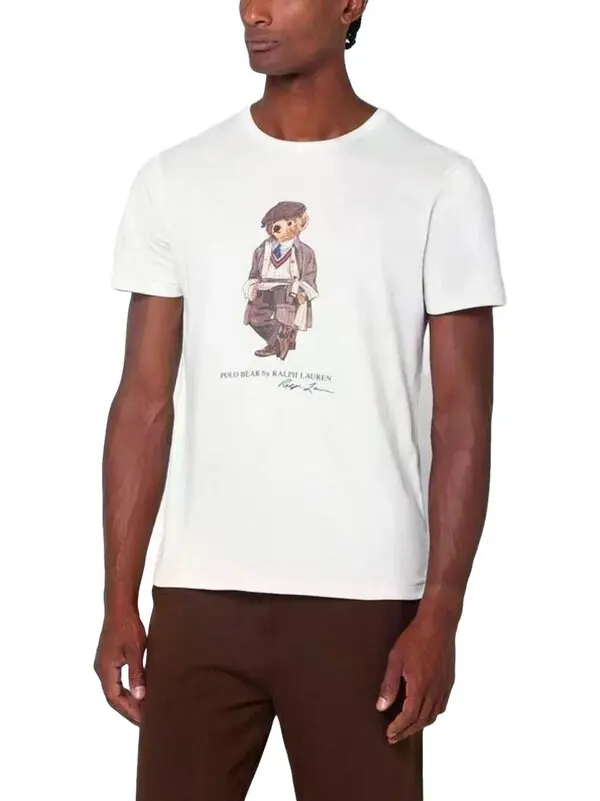 Polo Ralph Lauren Bear-motif Slim-fit T-shirt - White