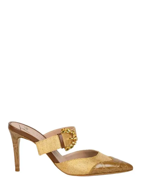 Roberto Festa Camilla Buckle-strap Mules - Neutrals