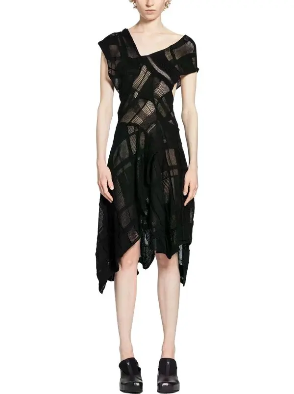 HALOS Asymmetric Dress - Black