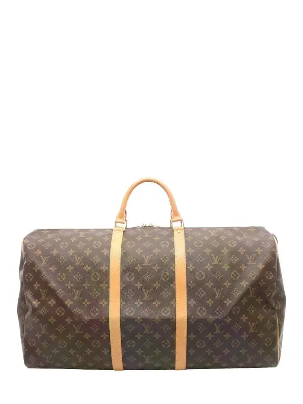 LOUIS VUITTON 2000 Monogram Keepall 60 Travel Bag - Brown