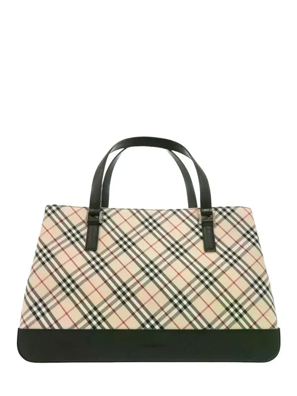 Burberry Nova Check Canvas Tote Bag - Neutrals
