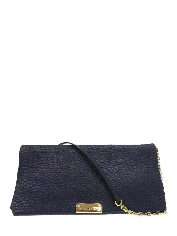 Burberry Grained Calfskin Mildenhall Crossbody Bag - Blue