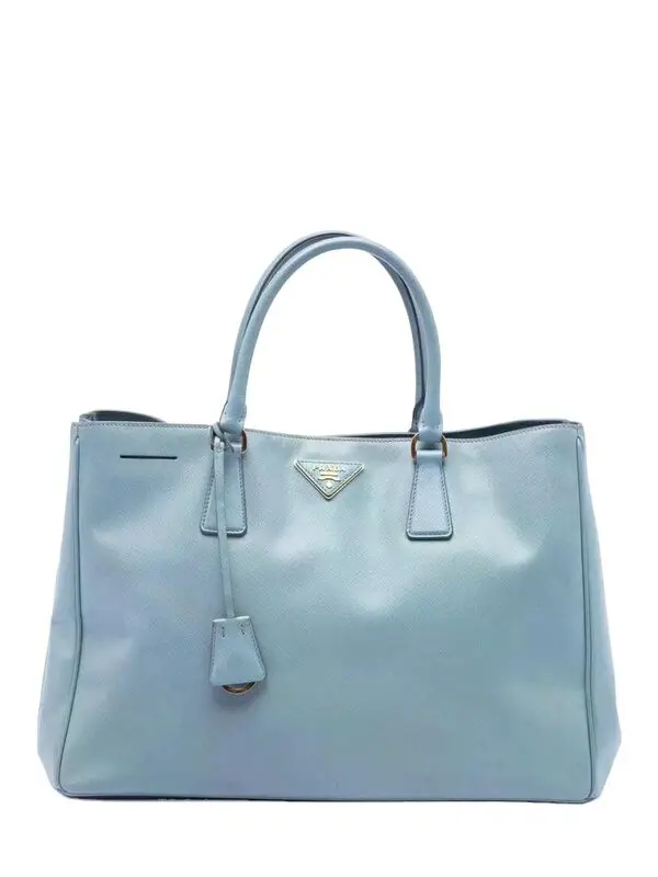 Prada 2010-2025 Large Saffiano Lux Galleria Tote Bag - Blue