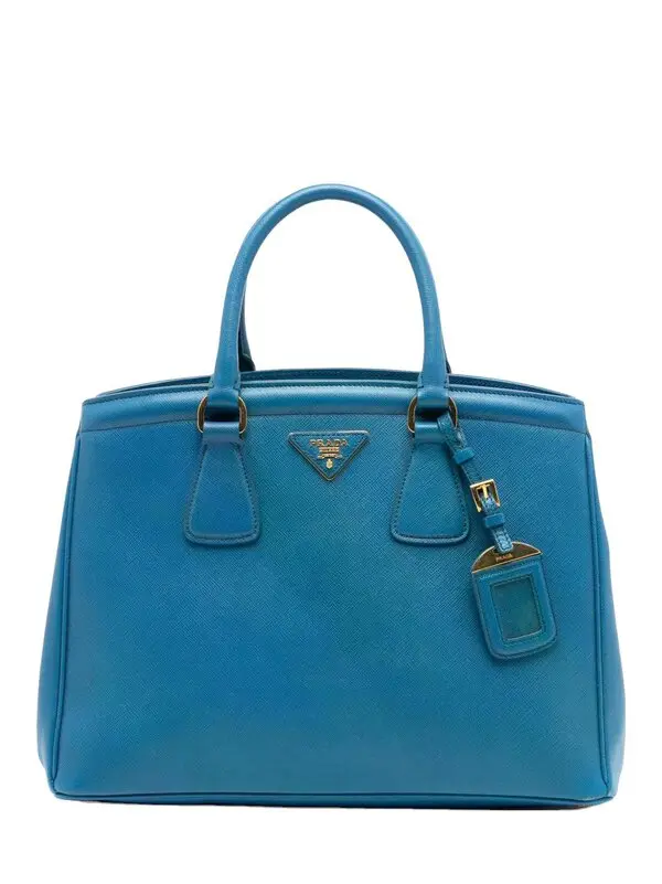 Prada Saffiano Lux Parabole Tote Bag - Blue