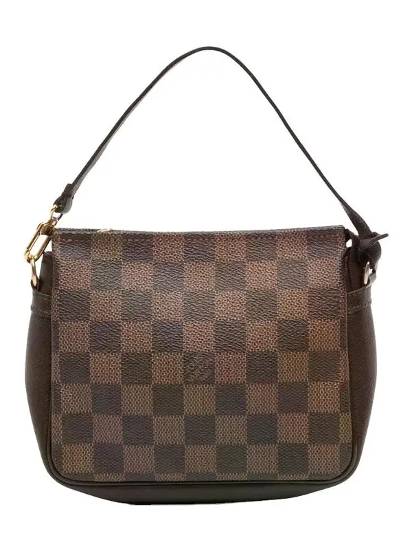 LOUIS VUITTON 2000 Damier Ebene Trousse Pochette Handbag - Brown