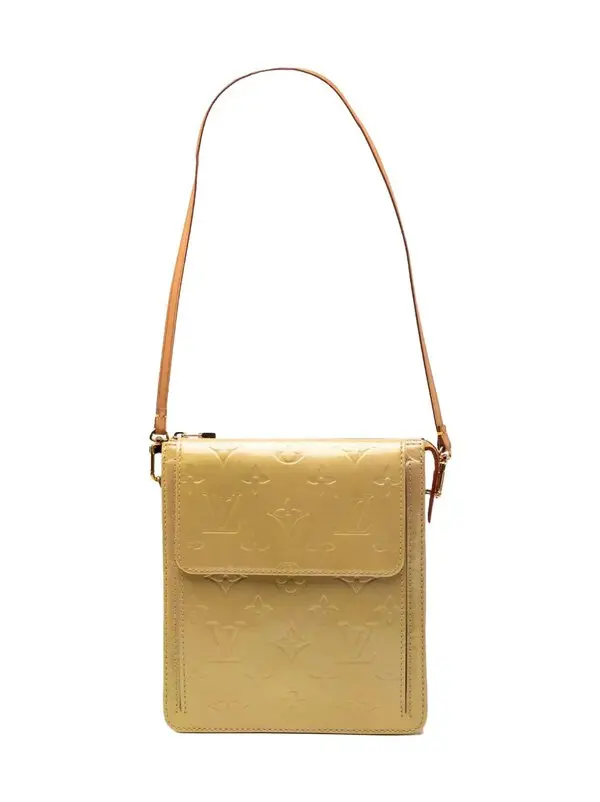 LOUIS VUITTON 2001 Monogram Vernis Pochette Mott Crossbody Bag - Neutrals