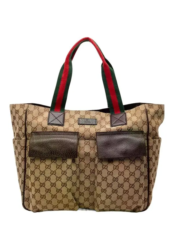 Gucci Gg Canvas Web Tote Bag - Neutrals