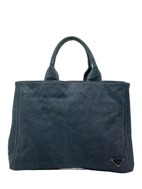 Prada 2013-2016 Denim Tote Bag - Blue