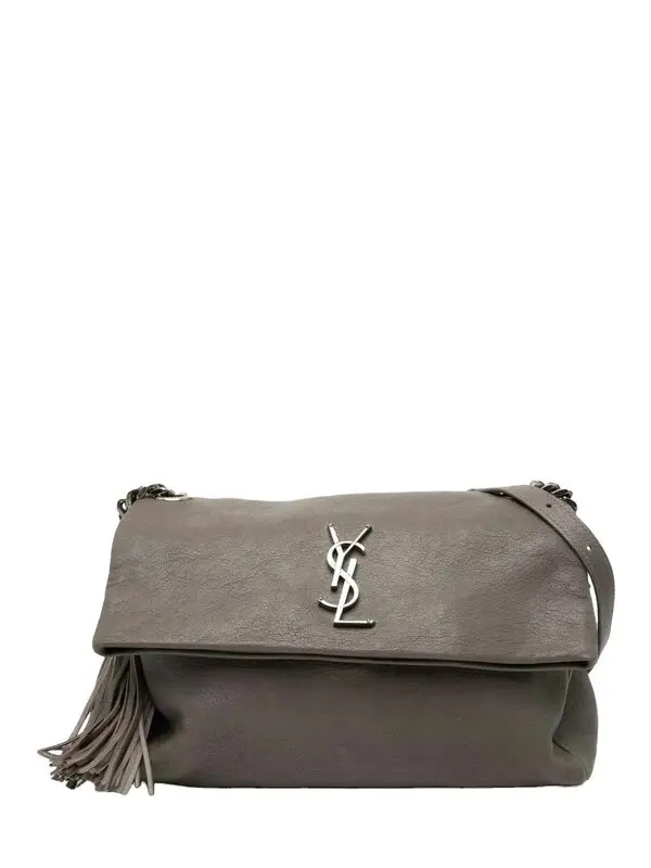 Saint Laurent 2017 Medium Grain De Poudre West Hollywood Crossbody Bag - Grey