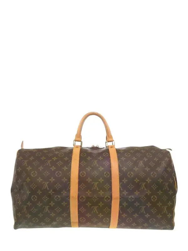 LOUIS VUITTON 2004 Monogram Keepall 55 Travel Bag - Brown