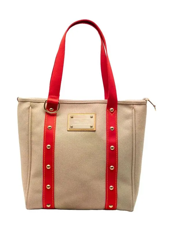 LOUIS VUITTON 2005 Antigua Cabas Mm Tote Bag - Neutrals