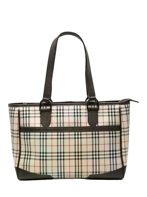 Burberry House Check Canvas Tote Bag - Neutrals