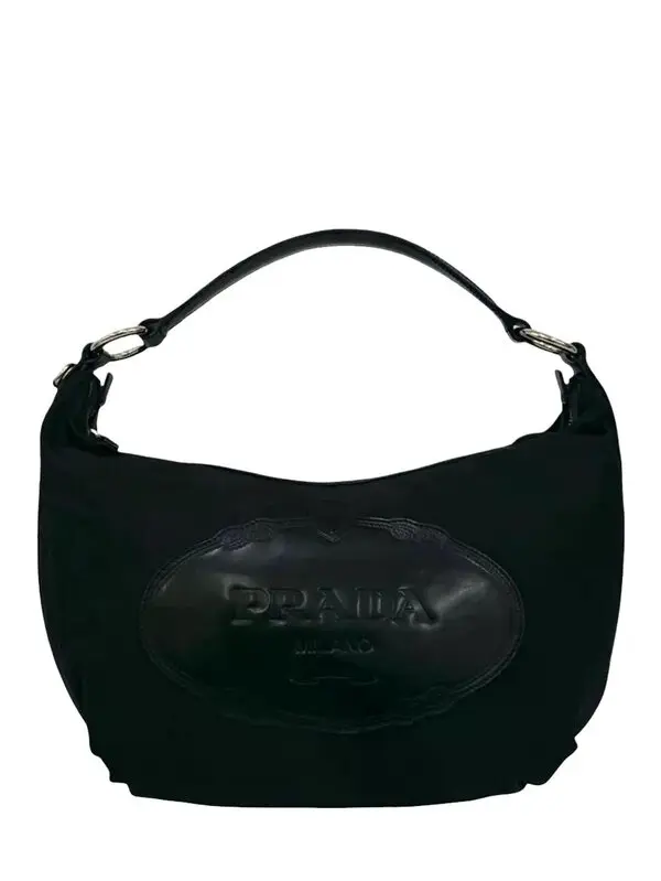 Prada 2010-2026 Tessuto Canapa Hobo Bag - Black