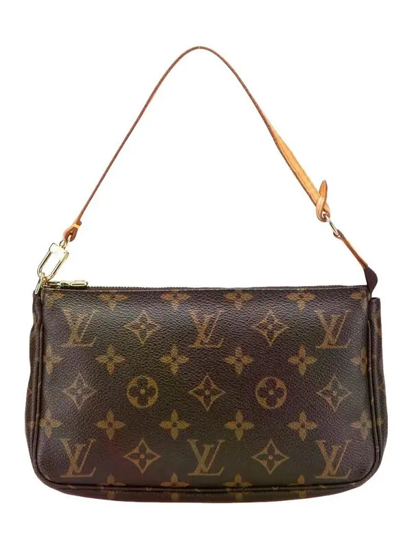 LOUIS VUITTON 2001 Monogram Pochette Accessoires Shoulder Bag - Brown
