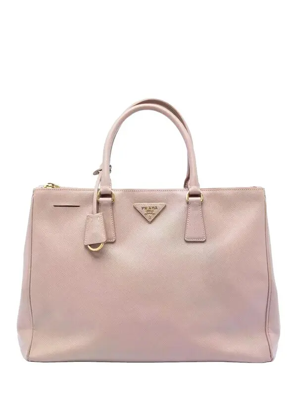 Prada Galleria Double Zip Tote Bag - Neutrals
