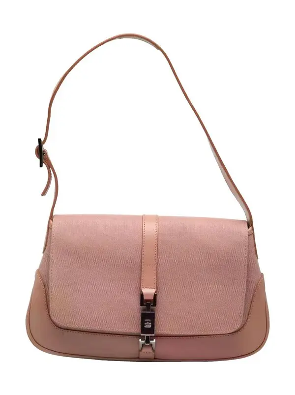 Gucci 2000-2015 Canvas Jackie O Flap Shoulder Bag - Pink