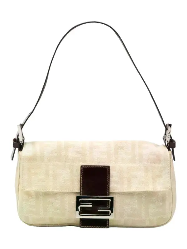 Fendi 20th Century Zucca Canvas Baguette - Neutrals