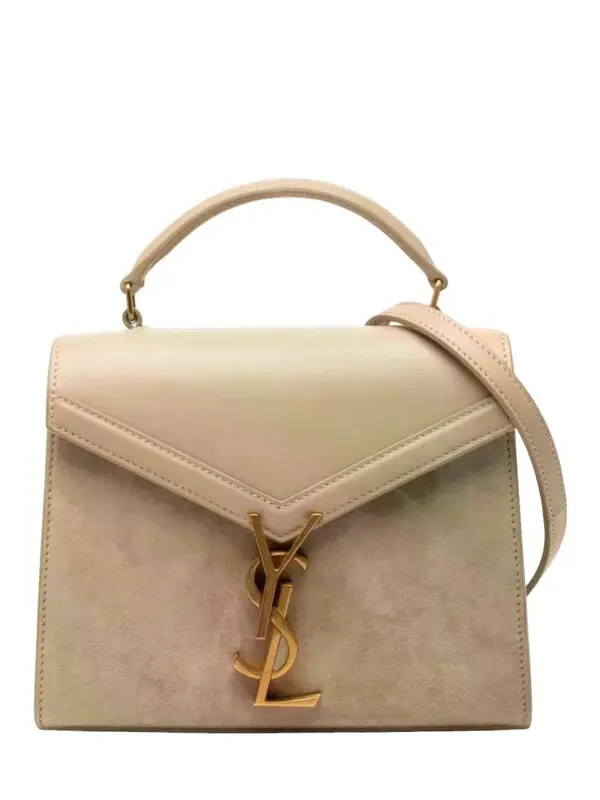 Saint Laurent Mini Cassandra Top Handle Bag Satchel - Neutrals