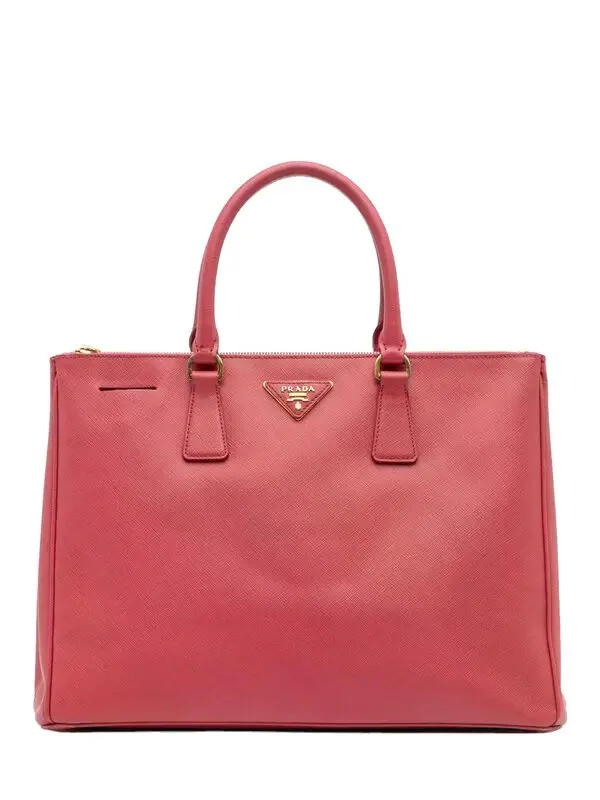 Prada Galleria Double Zip Tote Bag - Pink