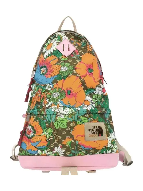 Gucci 2000-2015 The North Face Medium Floral Backpack - Brown
