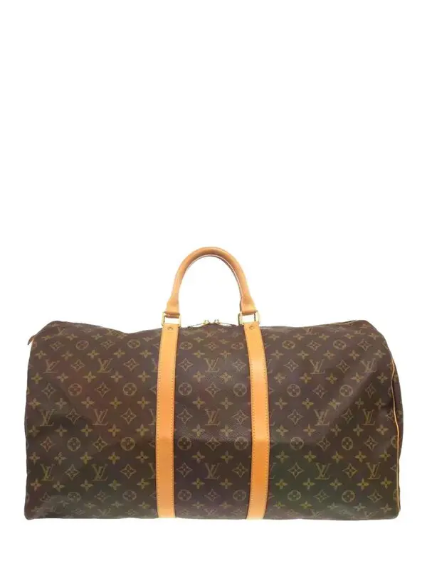 LOUIS VUITTON 1998 Monogram Keepall 55 Travel Bag - Brown