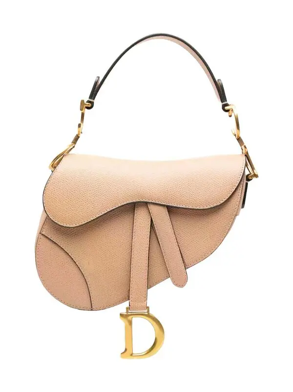 Dior 2019 Mini Grained Calfskin Saddle Satchel - Neutrals