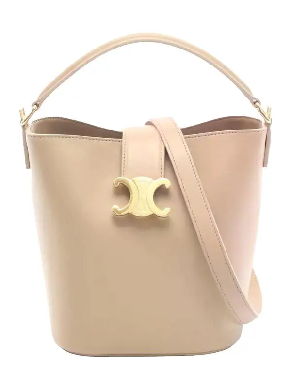 Celine Louise Bucket Bag In Smooth Calfskin - Neutrals