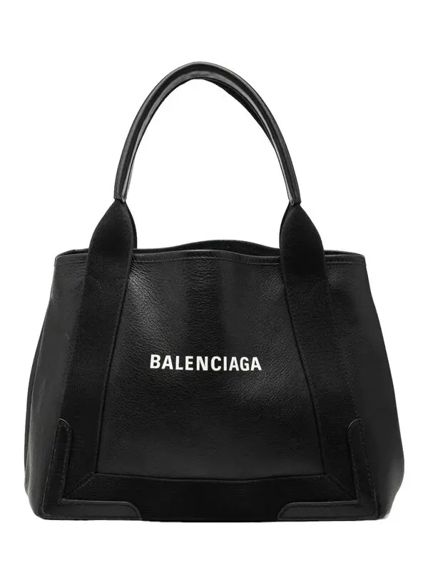 Balenciaga Leather Cabas S Tote Bag - Black