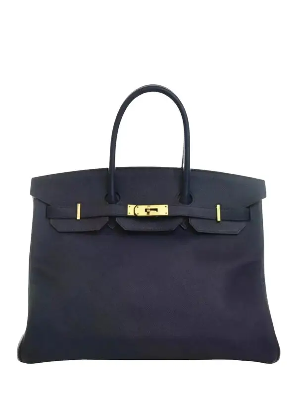 Hermès 2016 Epsom Birkin Retourne 35 Handbag - Blue