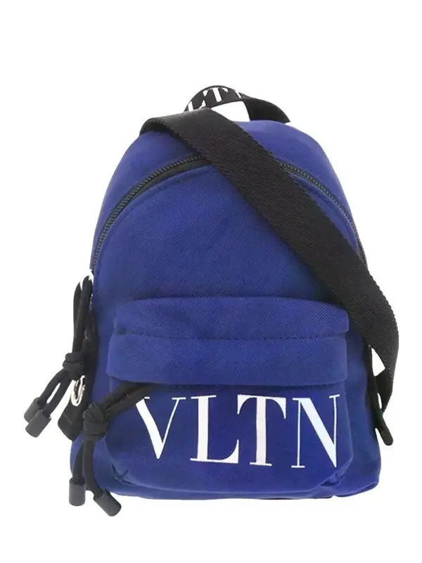 Valentino Garavani Vltn Mini Canvas Convertible Backpack - Blue