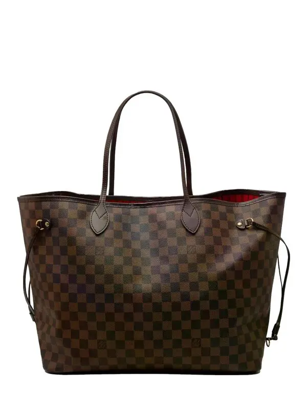 LOUIS VUITTON 2008 Damier Ebene Neverfull Gm Tote Bag - Brown