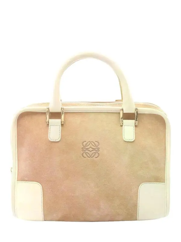 Loewe Suede Amazona 28 Handbag - Neutrals