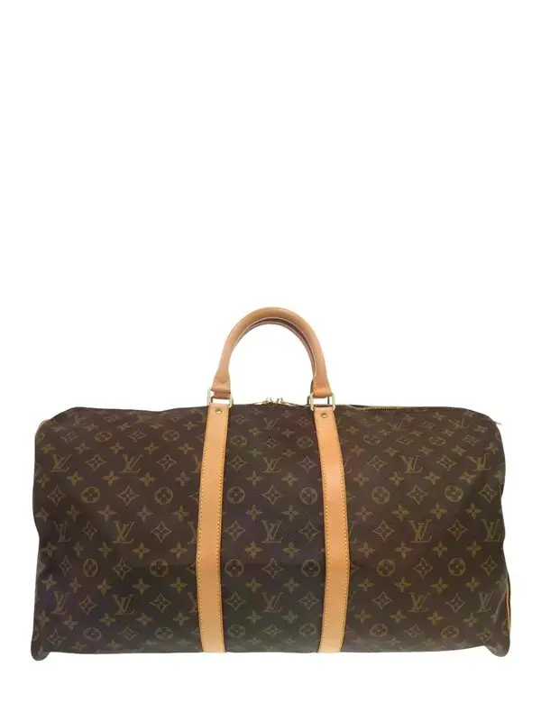 LOUIS VUITTON 1997 Monogram Keepall 55 Travel Bag - Brown