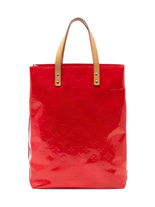 LOUIS VUITTON 2000 Monogram Vernis Reade Mm Tote Bag - Red