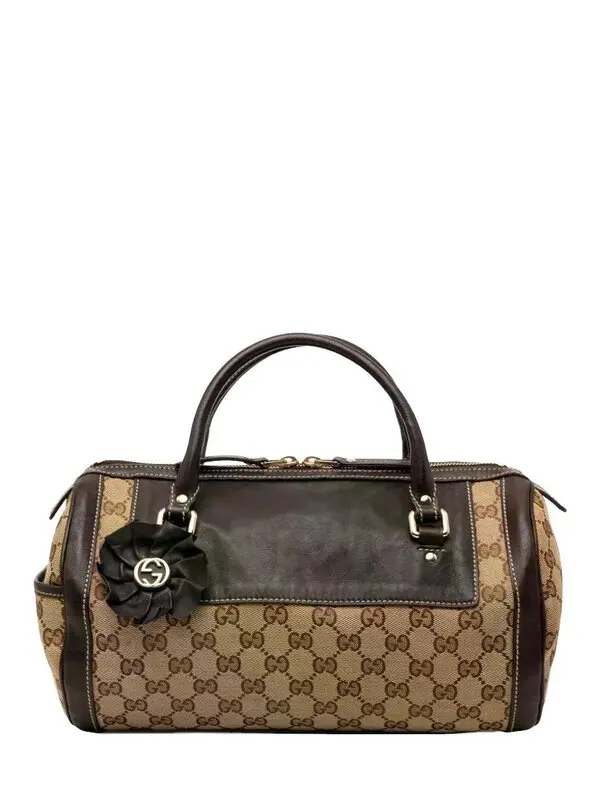 Gucci Gg Canvas Trophy Boston Bag - Neutrals