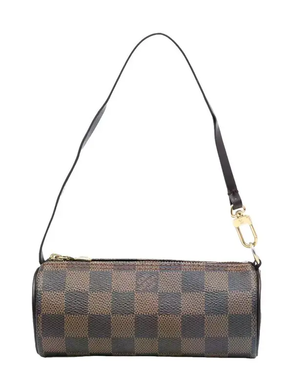 LOUIS VUITTON 1990-2010 Damier Ebene Papillon Pochette Handbag - Brown