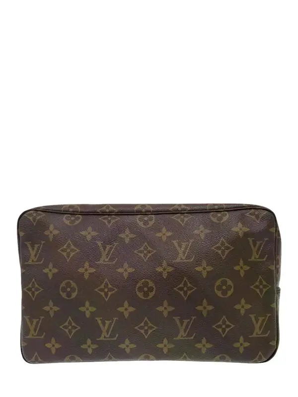 LOUIS VUITTON 1987 Monogram Trousse Toilette 28 Clutch - Brown