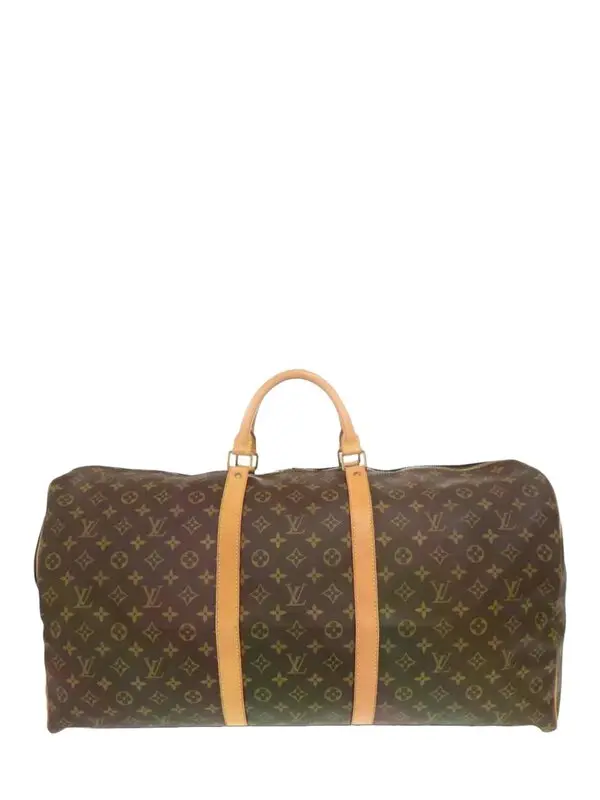 LOUIS VUITTON 1997 Monogram Keepall 60 Travel Bag - Brown