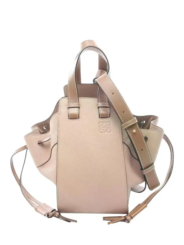 Loewe 2020 Small Grained Calfskin Hammock Satchel - Neutrals