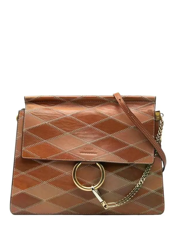 Chloé 2015 Medium Calfskin Patchwork Faye Crossbody Bag - Brown