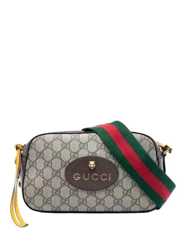 Gucci Gg Supreme Web Neo Vintage Crossbody Bag - Neutrals
