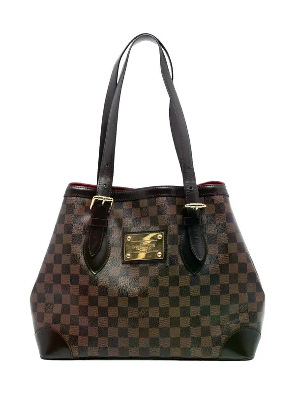 LOUIS VUITTON 2011 Damier Ebene Hampstead Mm Tote Bag - Brown