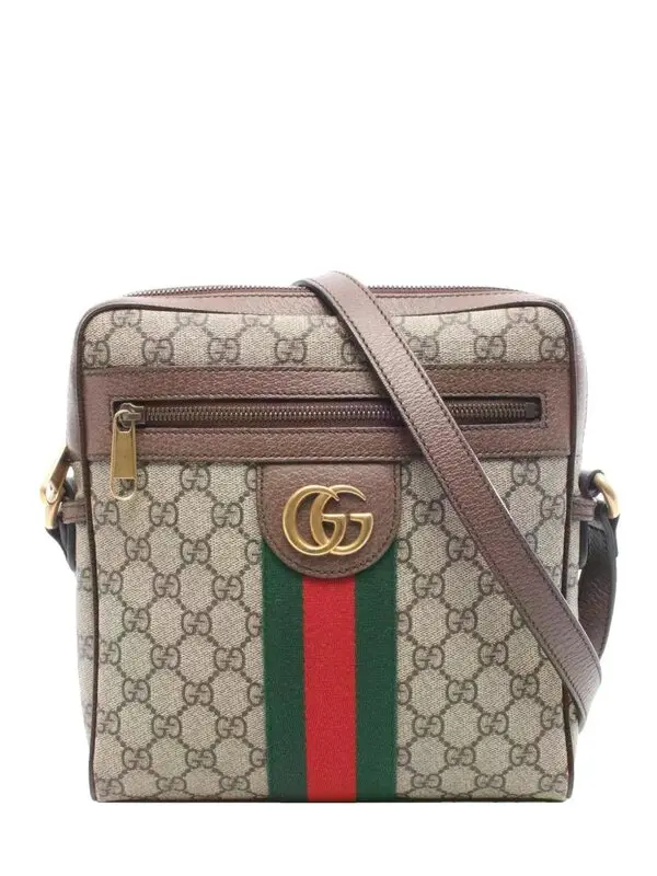 Gucci Gg Supreme Web Ophidia Messenger Bag - Neutrals