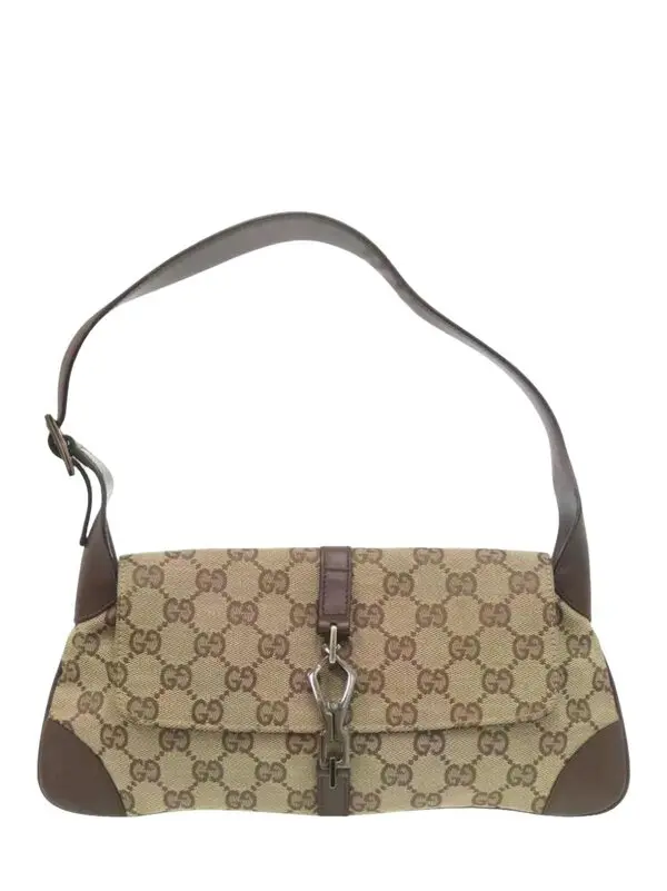 Gucci Gg Canvas Jackie O Flap Shoulder Bag - Neutrals